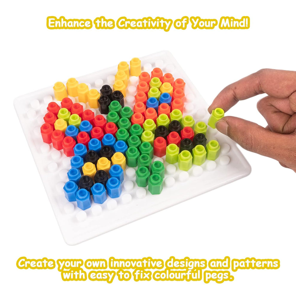 Arjoos | Magic Pegs Creative Building Toy for Kids – DIY Peg Board Set ...