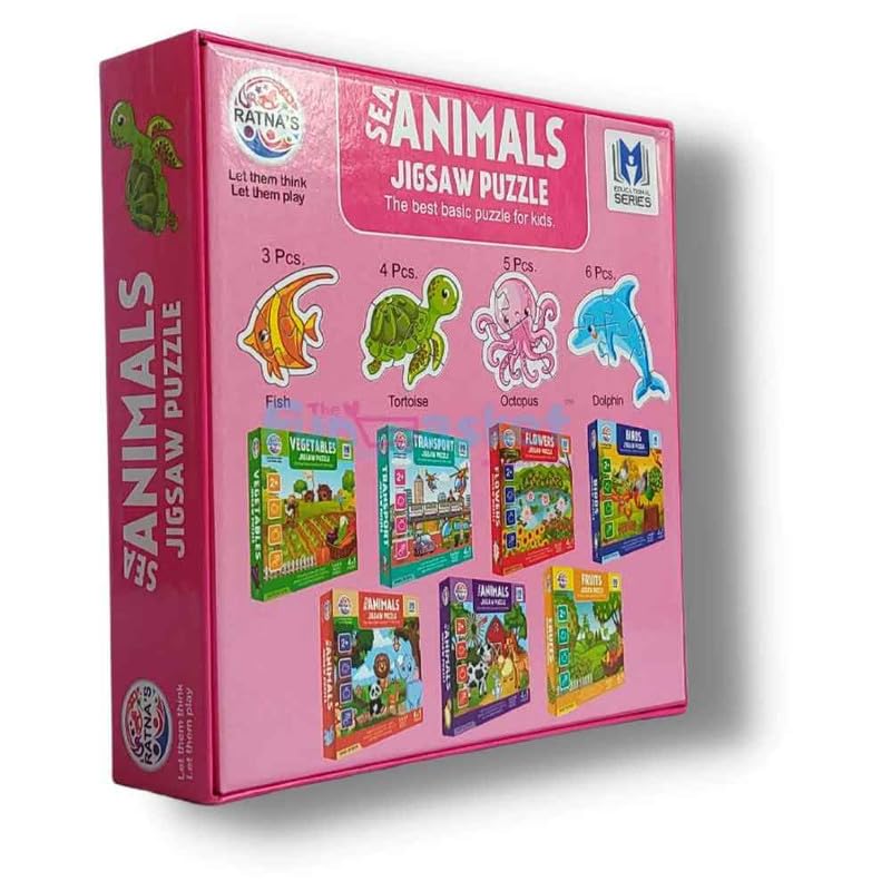 Arjoos | Sea Animals Jigsaw Puzzle for Kids – Fun & Educational Ocean ...