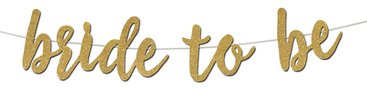 Arjoos | Bride To Be Gold Glitter Cursive Letter Banner – Arjoos Toys ...