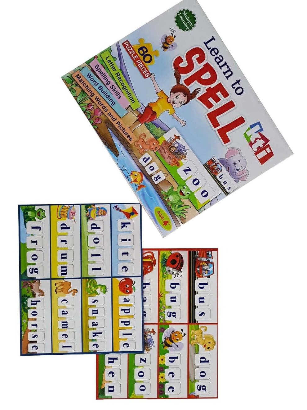 Arjoos | Learn to Spell - Board Game | 60 Puzzles Pieces | Early Learn ...