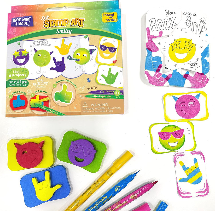 Arjoos | Imagimake Stamp Art - Smiley - DIY Kids Art Set - For Girls a ...